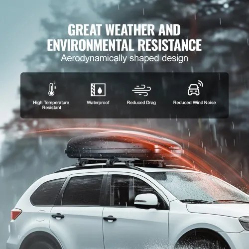 střešní nosič 396,4 l Úložný box na zavazadla ABS pro vozy SUV