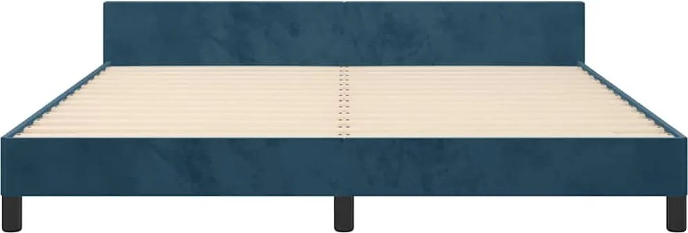 Rám postele bez matrace tmavě modrý 160x200 cm samet 3125950