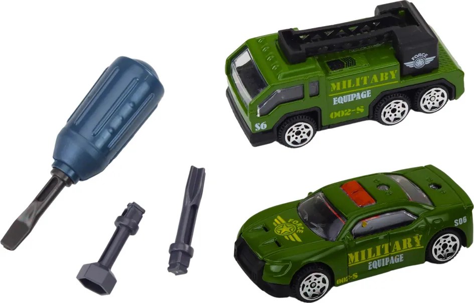 LEAN Toys Tank – vojenské vozidlo k sestavení – modrý – se zvuky – stavebnicová sada Resoraki