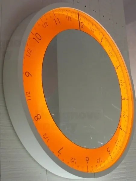 Diamantini&Domeniconi LED 307P Solo Ora černá 50cm nástěnné hodiny podsvětlení oranžová