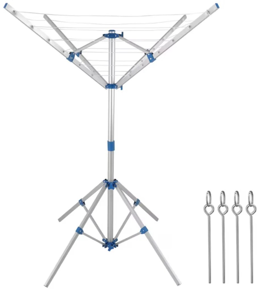 Hliníkový sušák na prádlo FALCO, 103x168 cm, stříbrná Monzana