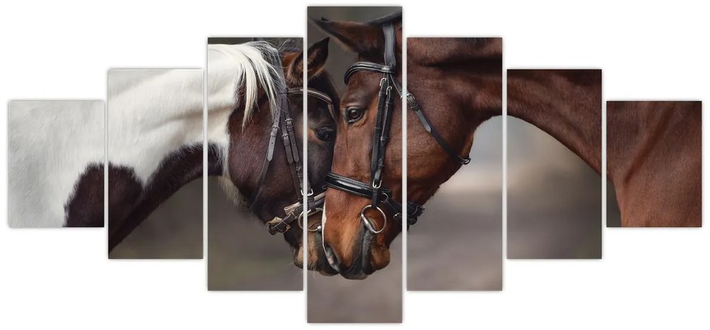 Obraz - Zamilovaní koni (210x100 cm)