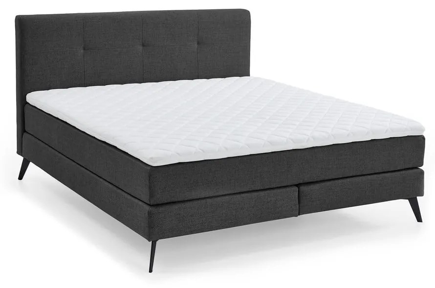 Antracitová boxspring postel 160x200 cm ANCONA – Meise Möbel