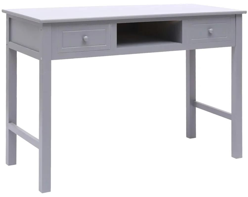 284156 vidaXL Psací stůl šedý 110 x 45 x 76 cm dřevo