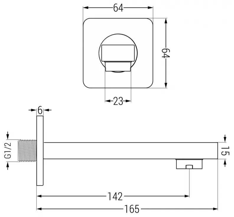 Mexen Cube DR02 Podomítkový vanový a sprchový set s dešťovou sprchou 30 cm, Grafitově černá - 77503DR0230-66