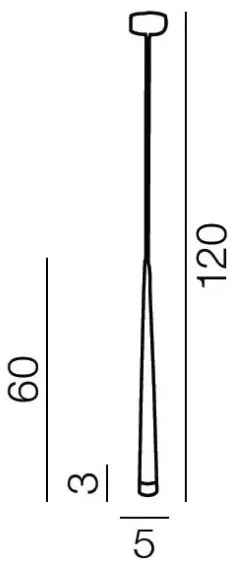 Minimalistické svítidlo Stylo 1 chrom