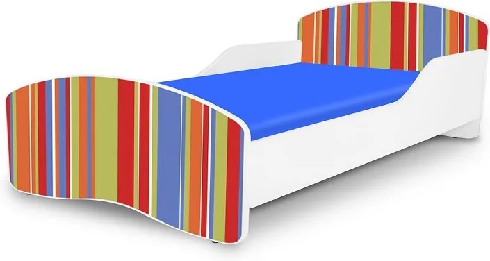 Dětská postel Oranžové proužky - small rainbow - Rozměry 160x80