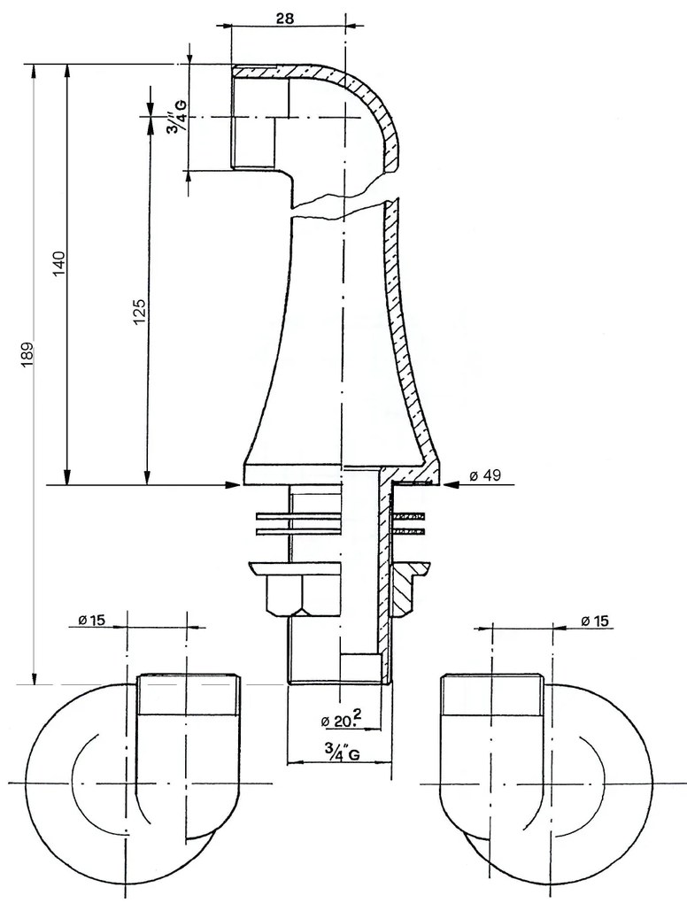 Sapho ANTEA připojení pro instalaci vanové baterie na okraj vany (pár), chrom 9851