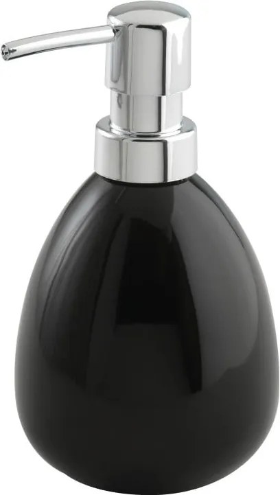 Černý keramický dávkovač mýdla Wenko Polaris, 390 ml