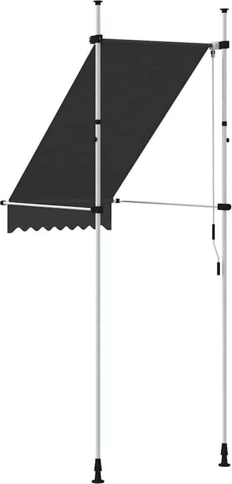 Ručně zatahovací markýza 100 cm antracitová 145832