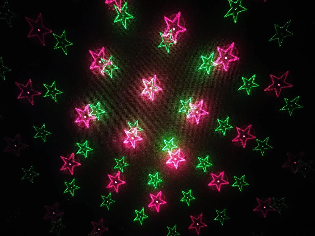 Venkovní dekorativní projektor - hvězdná obloha, různé vánoční motivy, dálkový ovládač