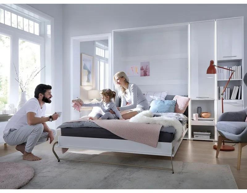 Nábytek Concord Pro I, Rozměr postele: 120x200, Barva: bílá / bílý lesk