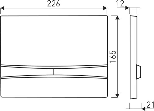 Novoterm Tlačítko NV-Adriatic Slim k podomítkovému WC modulu NV-K-50 Slim, chrom