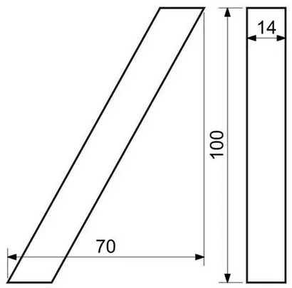 Hliníkové lomítko pro domovní číslo v „3D“ provedení s broušeným povrchem. RICHTER RN.100LV./.AL.3D