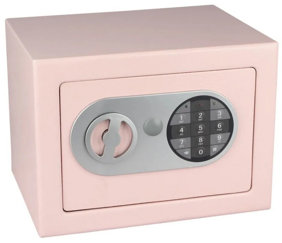 Nábytkový sejf RS 17, s elektrickým zámkem, růžová