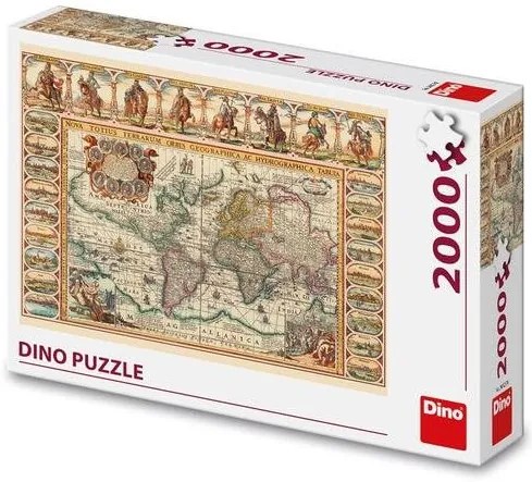Puzzle dino historická mapa světa