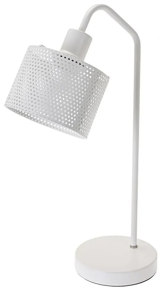 DekorStyle Kovová stolní lampa 46 cm - bílá