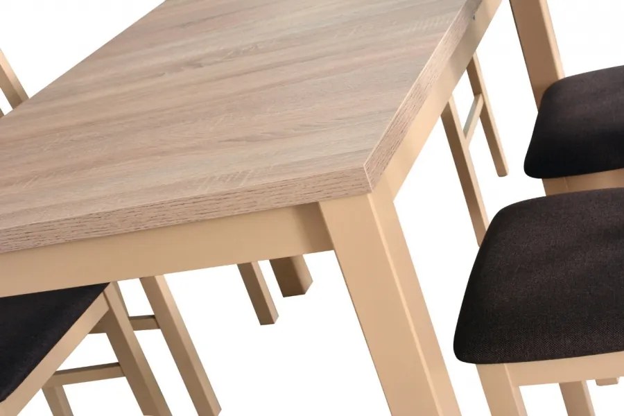 Jídelní stůl MAX 5 doprava zdarma deska stolu grandson, nohy stolu ořech světlý