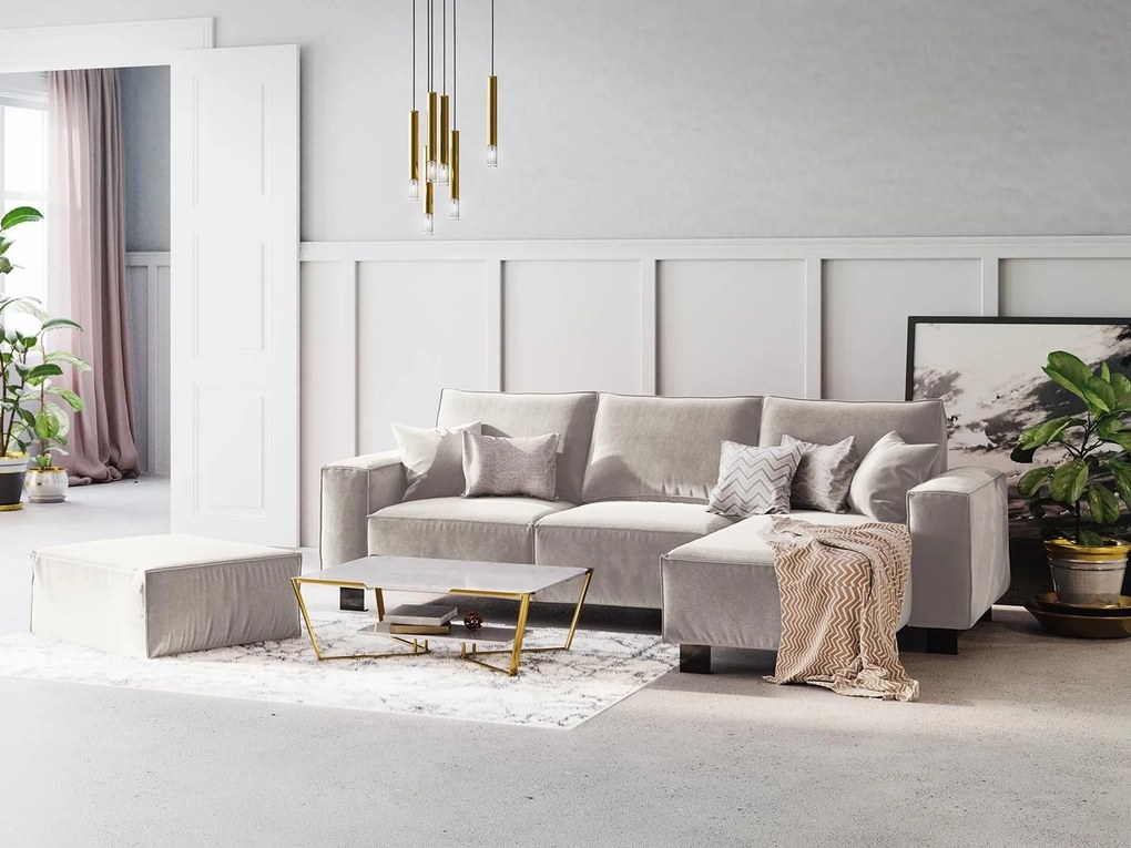 KOOKO HOME Sametový taburet Dolce - sleva 20% (PRIMAVEMZU20)