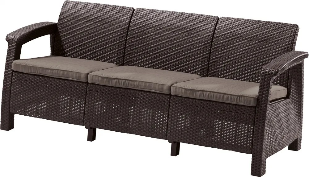 Allibert Zahradní pohovka Allibert Corfu Love Seat MAX - Brown