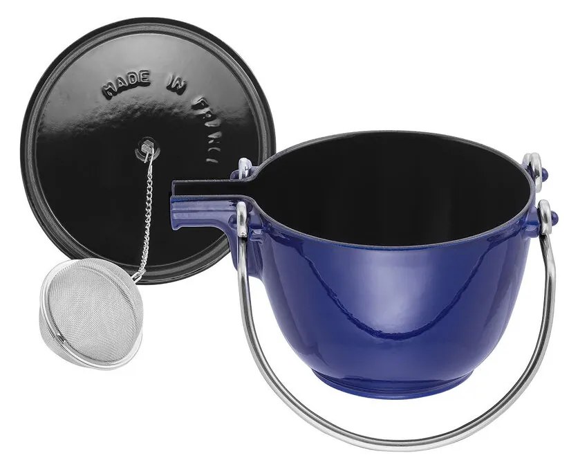 Staub litinová konvice na čaj 21 cm/1,15 l tmavě modrá, 1650091