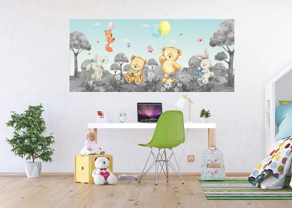 Dětská vliesová fototapeta na zed' Zvířecí Dýchánek | 170 x 75 cm | DFTDNH5511