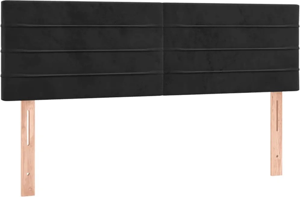 Box spring postel s matrací černá 140x200 cm samet 3141367