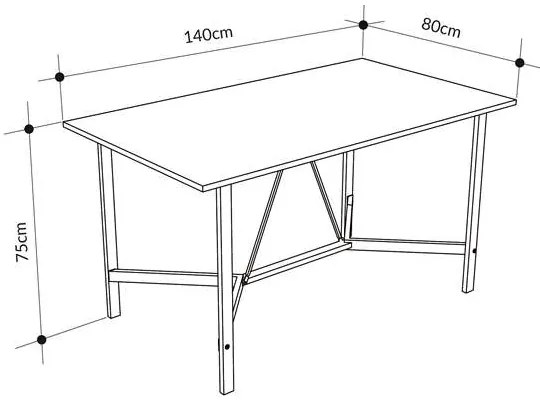Jídelní stůl Houseland Dalma 140 cm dub safírový