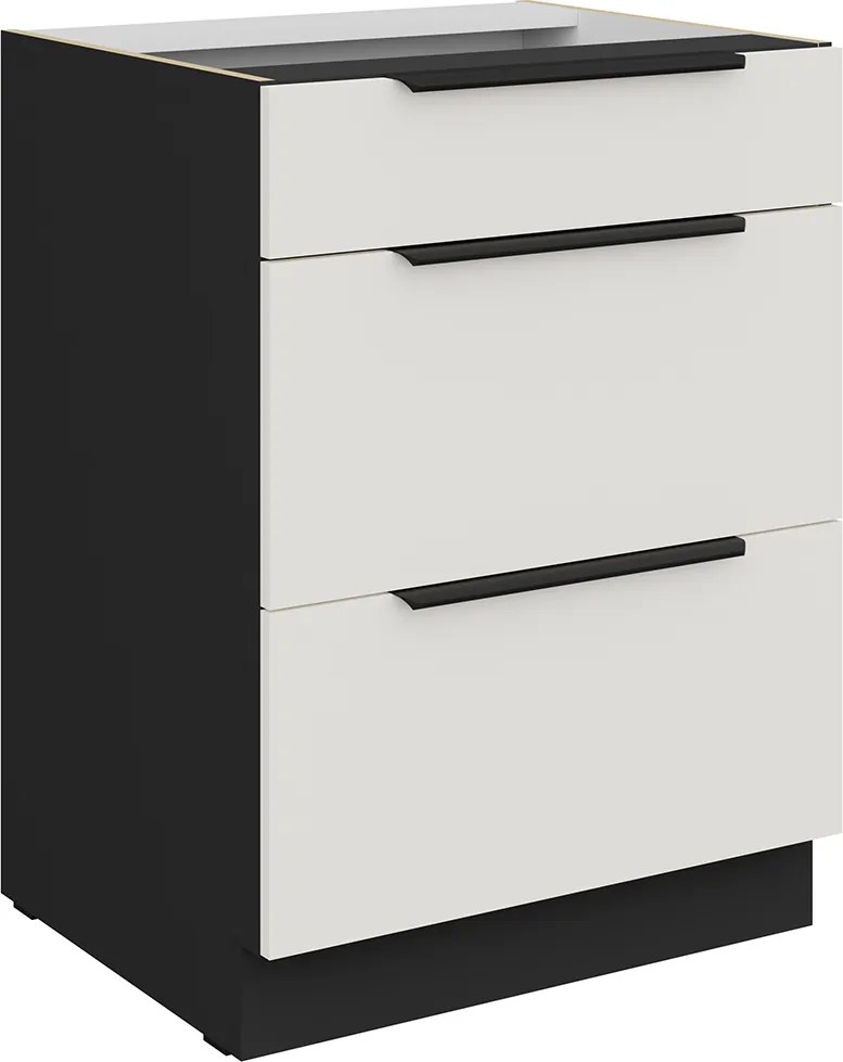 Kuchyňská linka ARIA wb | 390 cm | UNI dvířka | černá/bílá