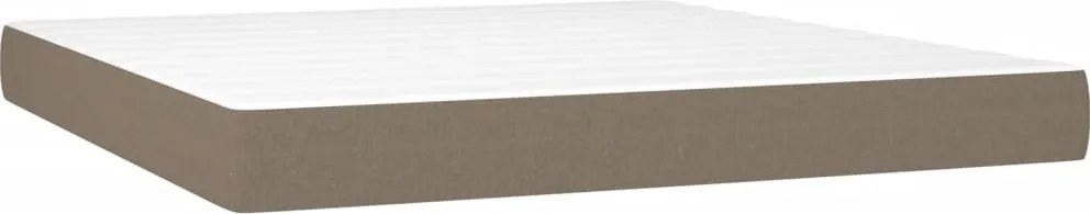 Box spring postel s matrací a LED taupe 180x200 cm textil 3138577