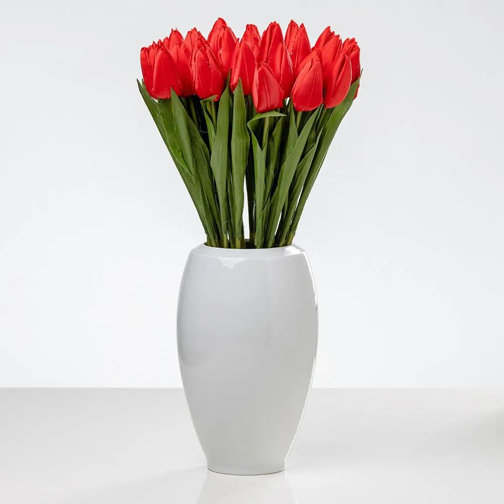 Umělý tulipán ALAN v červené barvě o délce 50 cm . Cena za 1 kus.