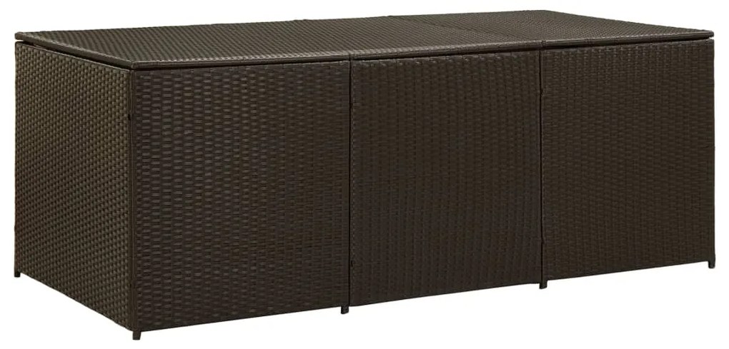 46478 vidaXL Zahradní úložný box polyratan 180 x 90 x 75 cm hnědý