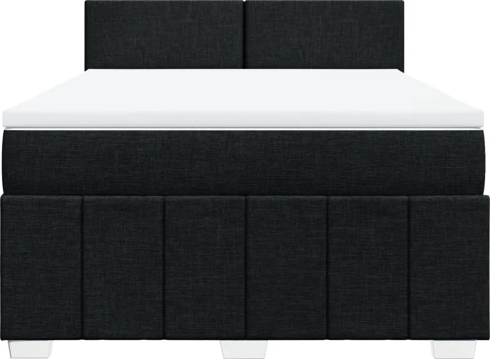 Box spring postel s matrací černá 140 x 190 cm textil 3289358
