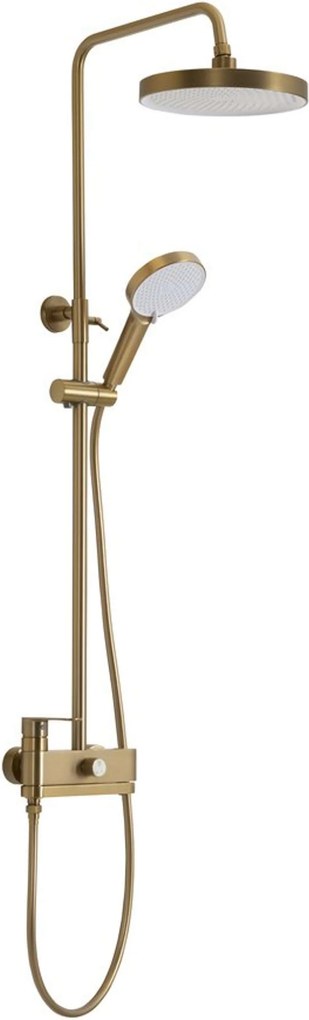 Sapho - Sprchový set s baterií, průměr 26 cm, 2 proudy, matná zlatá CF139GB