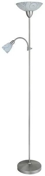 Rabalux 4091 HARMONY LUX - Moderní stojací lampa se čtecí bodovkou, 1 x E14 + 1 x E27, 177cm