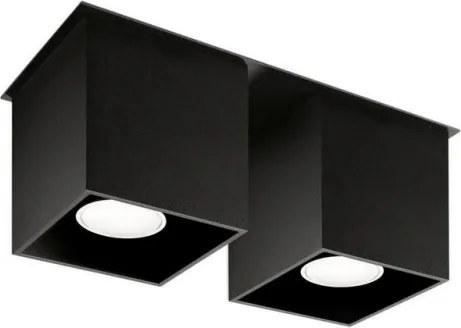Stropní svítidlo SOLLUX Quad 2 GU10 2x40W bez zdroje SL.0063 černá