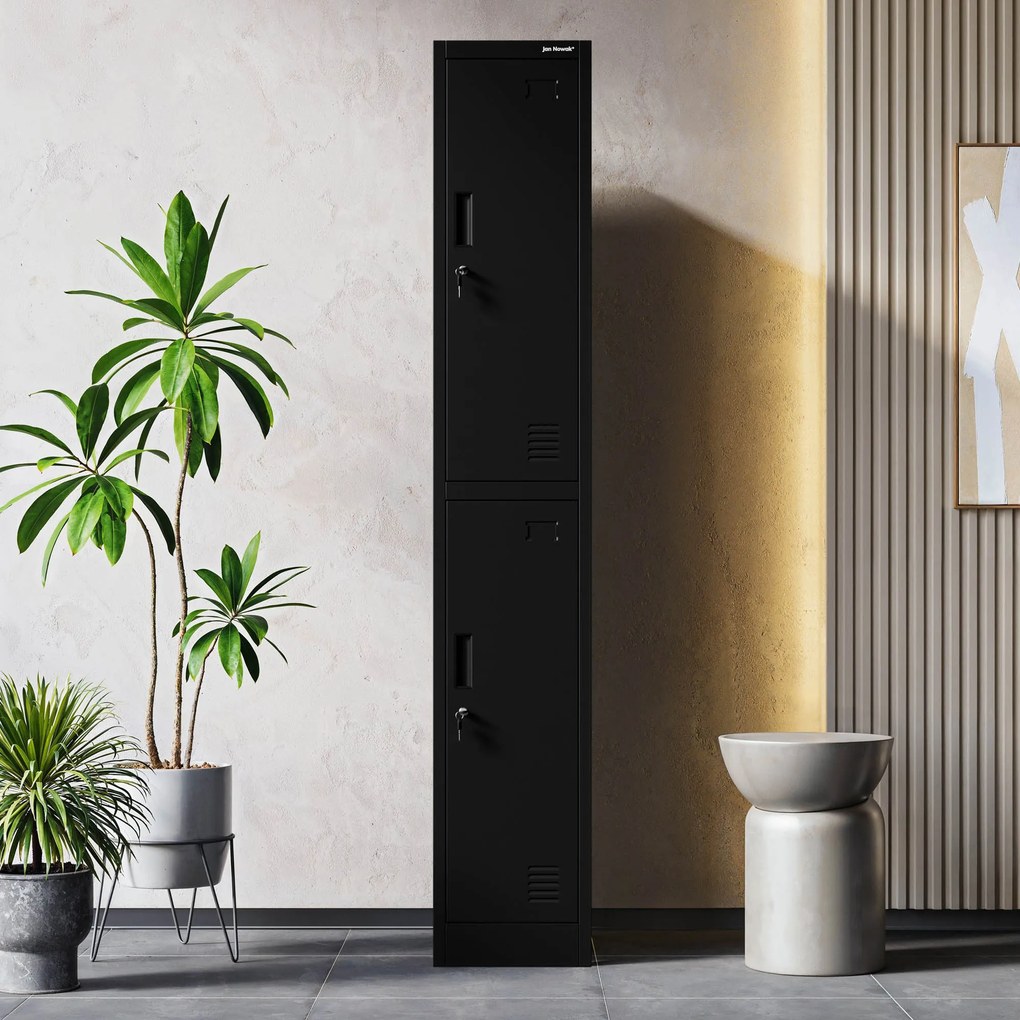 Šatní skříň pro zaměstnance černá, 316,5x1850x450 mm: IGOR 1 Plus