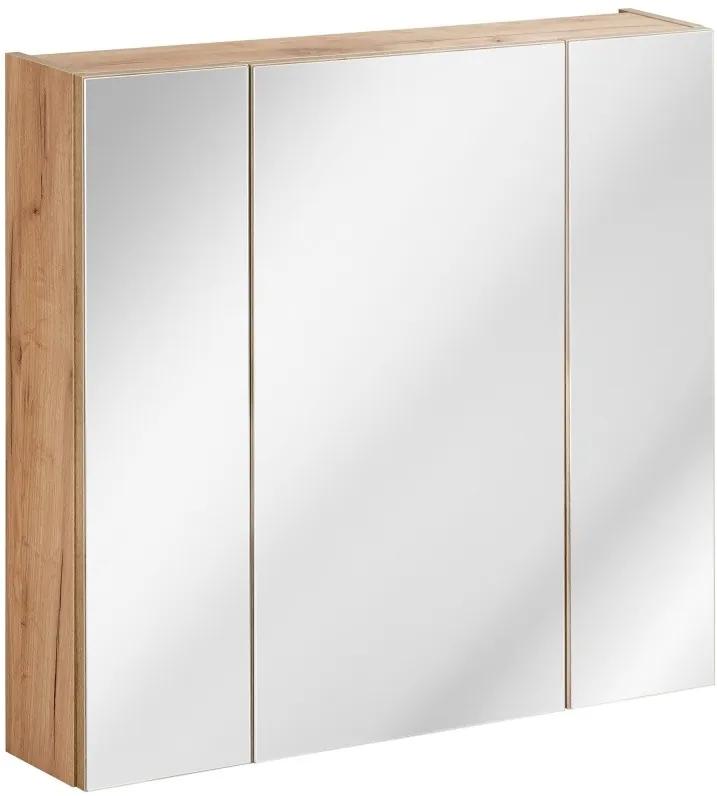 Hector Koupelnová skříňka se zrcadlem CAPRI 80 dub zlatý