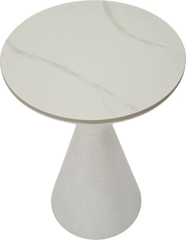 Odkládací stolek White 44 cm mramor/bílý