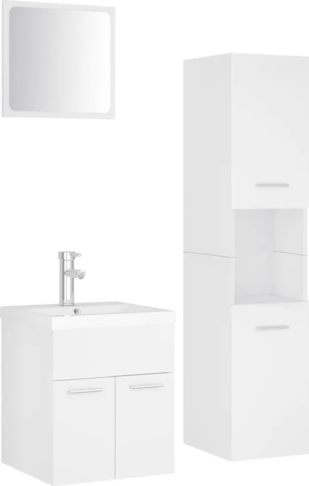 Set koupelnového nábytku bílý dřevotříska 3071396