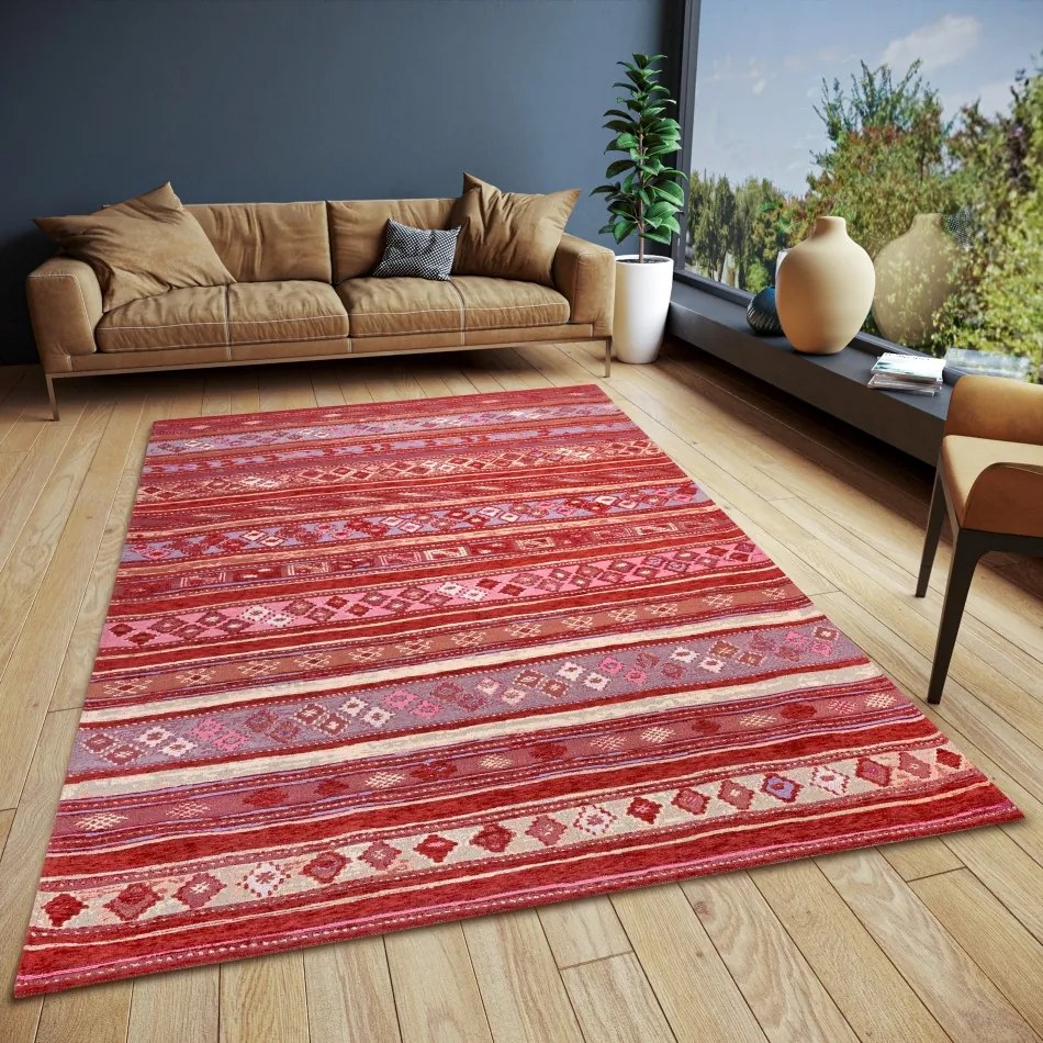 Hanse Home Collection koberce Kusový koberec Gobelin 105871 Red Multicolored - 150x220 cm
