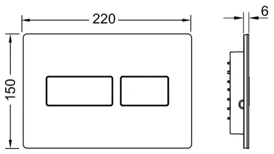 Tece Solid Ovládací tlačítko texturované, kartáčovaný mosaz 9240436