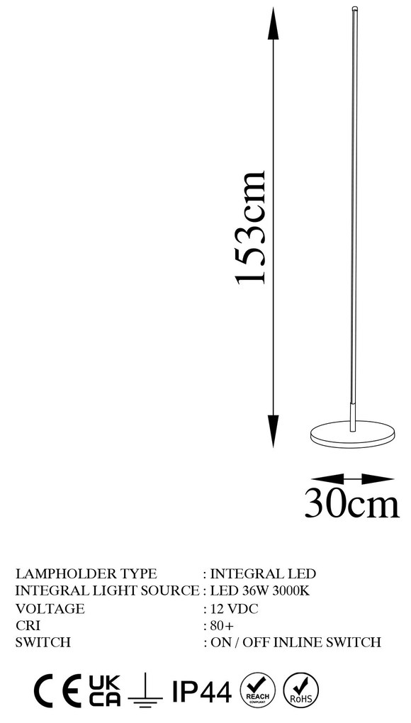 Opviq Stojací lampa Only - 13318, Zlatá