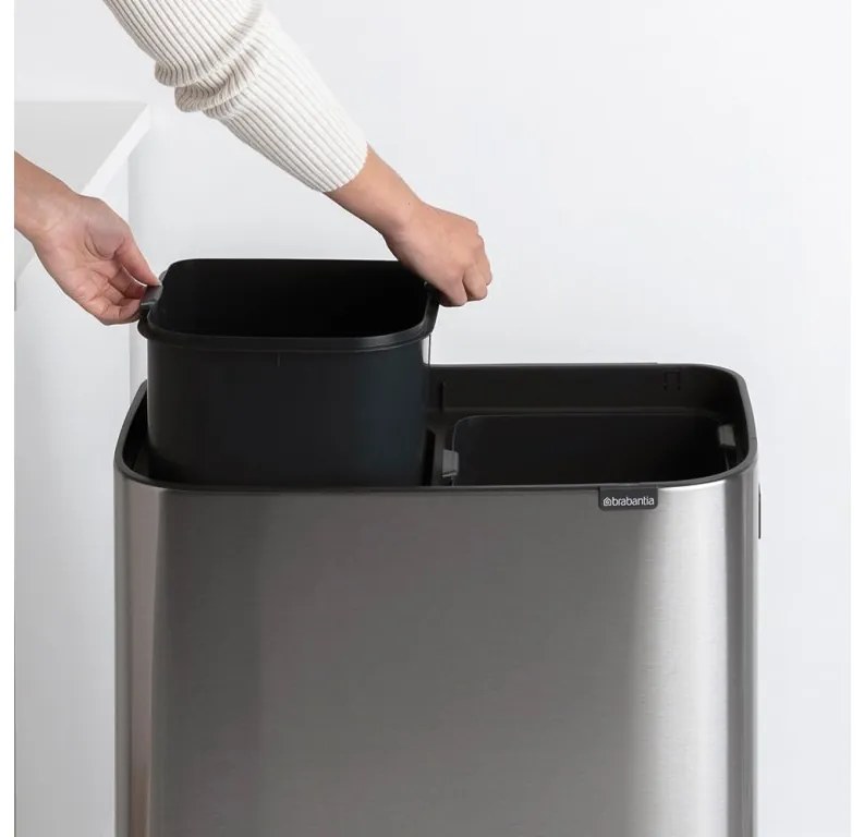 Brabantia BO TOUCH BIN HI Dotykový odpadkový koš 2x30 l - matná ocel FPP