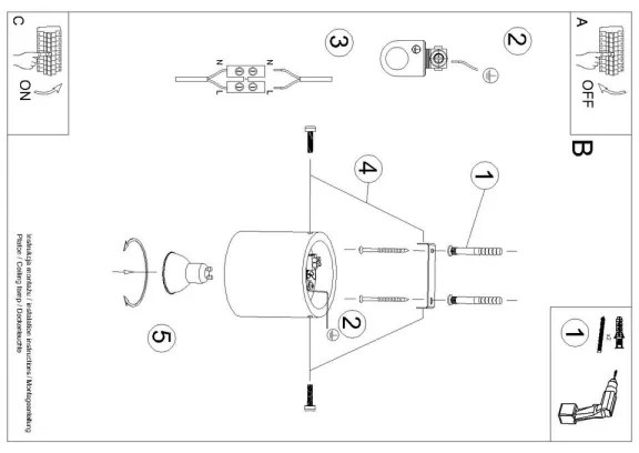 Sollux SL.0492 - Bodové svítidlo ORBIS 1xGU10/10W/230V dřevo