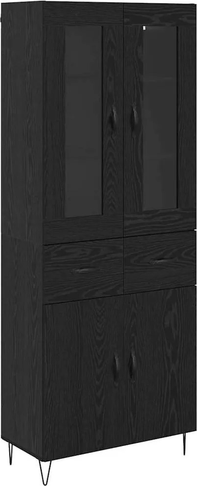 Vysoký bufet Černý dub 69,5 x 34 x 90 cm Kompozitní dřevo 3402711