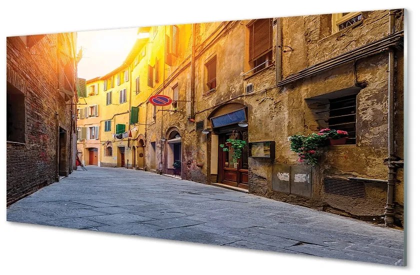 Obraz na skle Italy Street budovy 100x50 cm