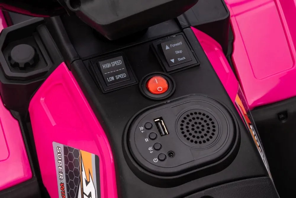 LEAN CARS Elektrická čtyřkolka JC915 na akumulátor, růžová