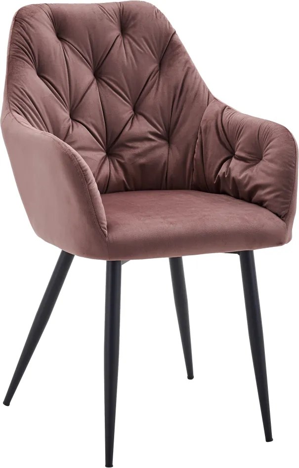 Designové křeslo, tmavě růžová Velvet látka, VERIO NEW