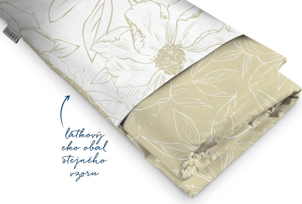 Bavlněné prodloužené povlečení Blossom - béžové - duo Velikost: 140 x 220 + 70 x 90